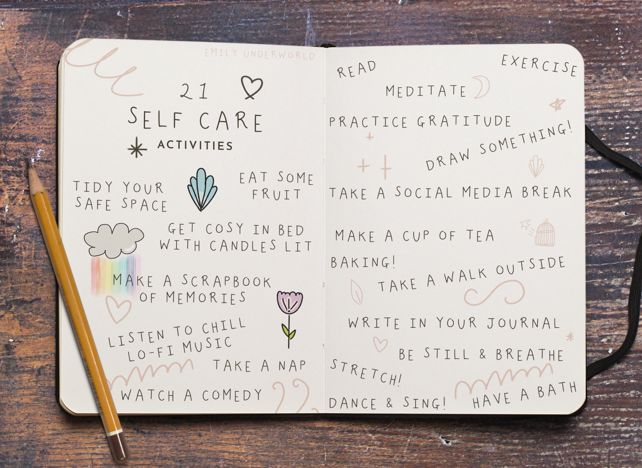 21 Self Care Activities To Do Right Now For Wellbeing - Emily Underworld