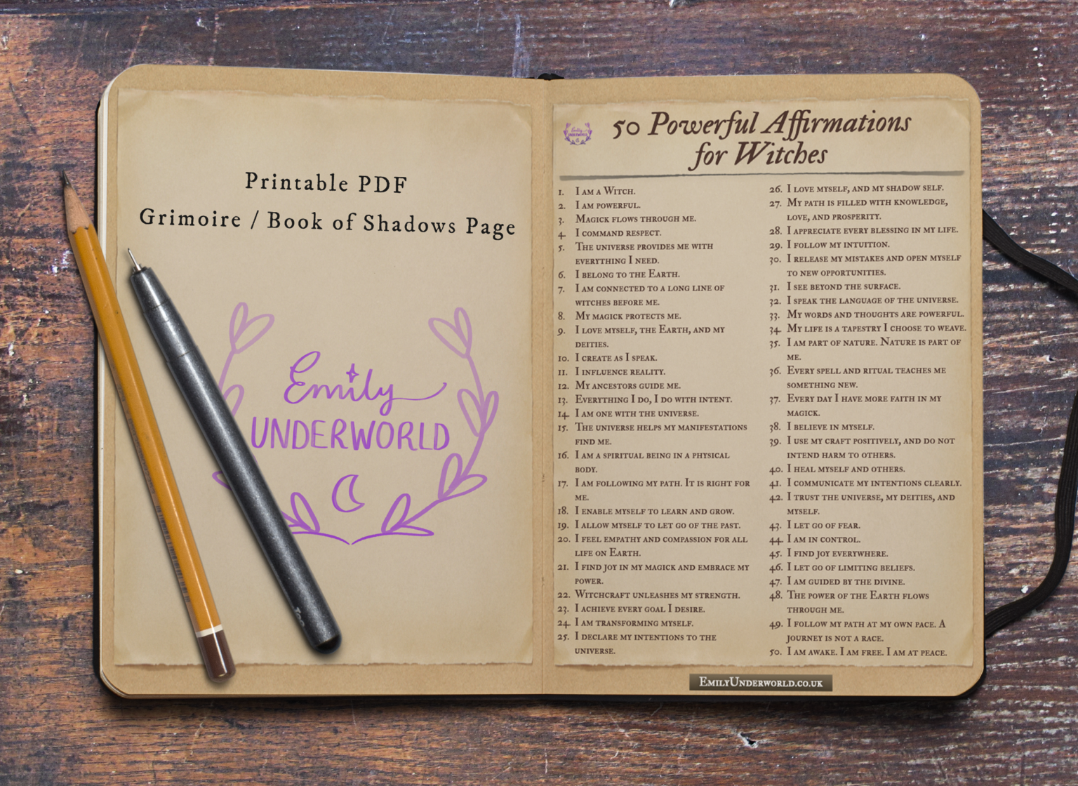 50 Powerful Affirmations For Witches Emily Underworld